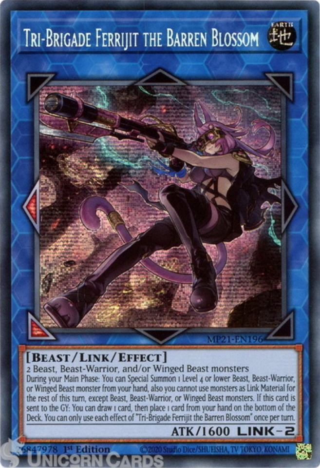 MP21-EN196 Tri-Brigade Ferrijit the Barren Blossom Prismatic Secret ...