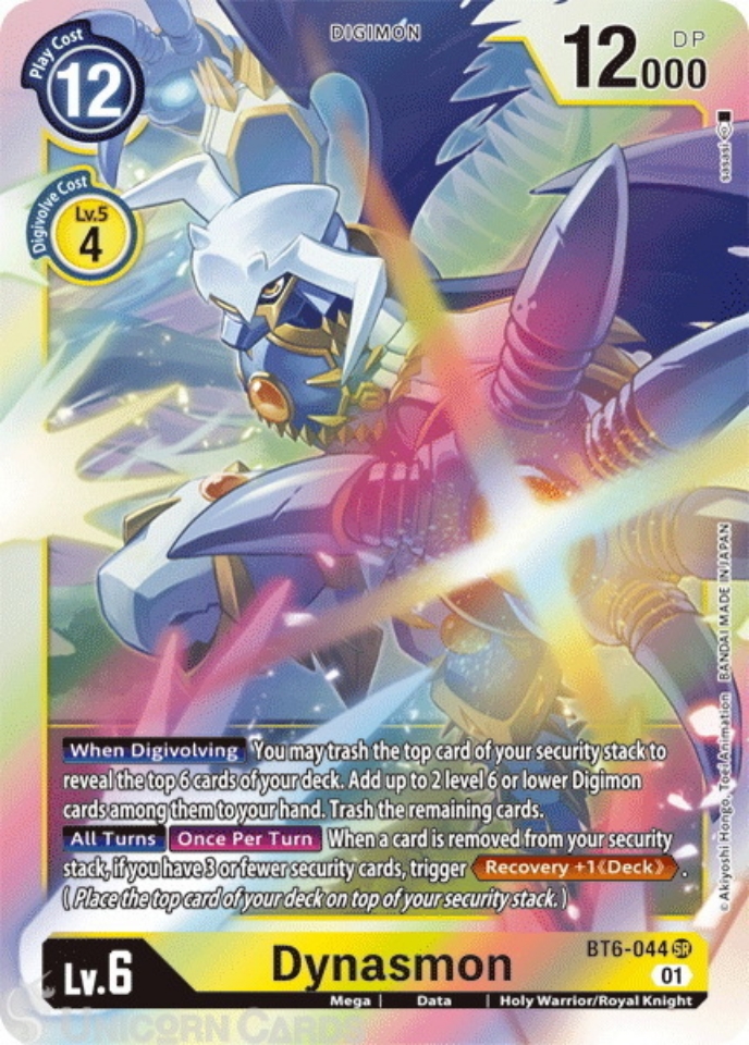 BT6-044 Dynasmon Super Rare Mint Digimon Card:: Unicorn Cards - YuGiOh ...