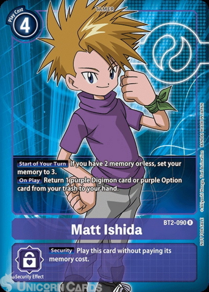 BT2-090-ALT Matt Ishida Rare Alternative Art Mint Digimon Card ...