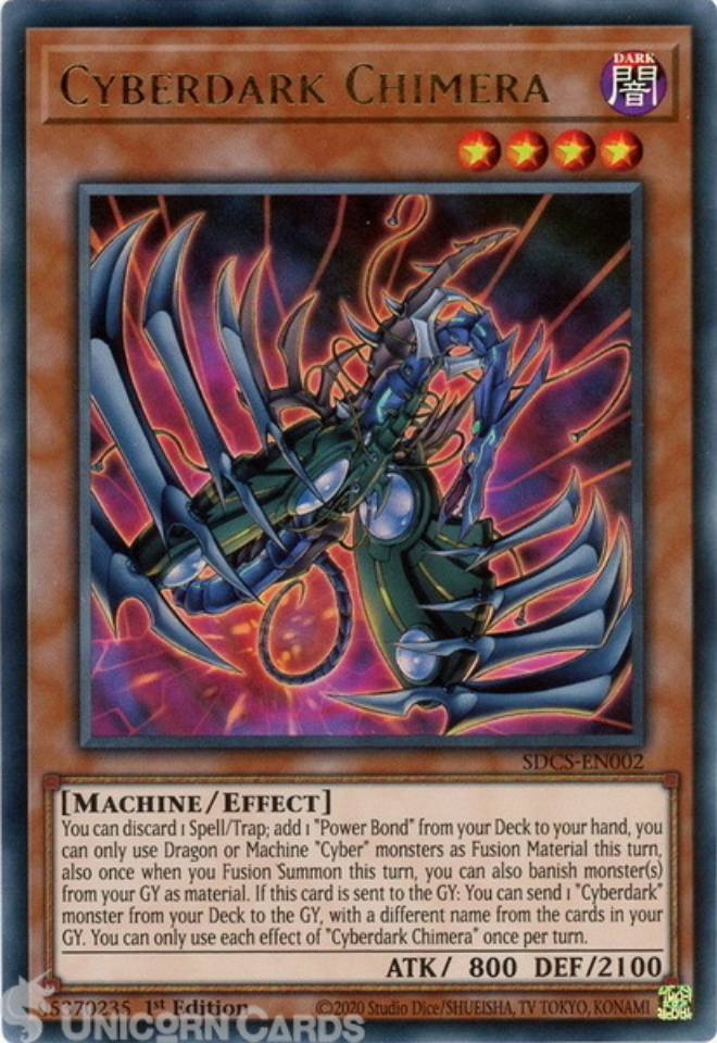 SDCS-EN002 Cyberdark Chimera Ultra Rare 1st Edition Mint YuGiOh Card ...
