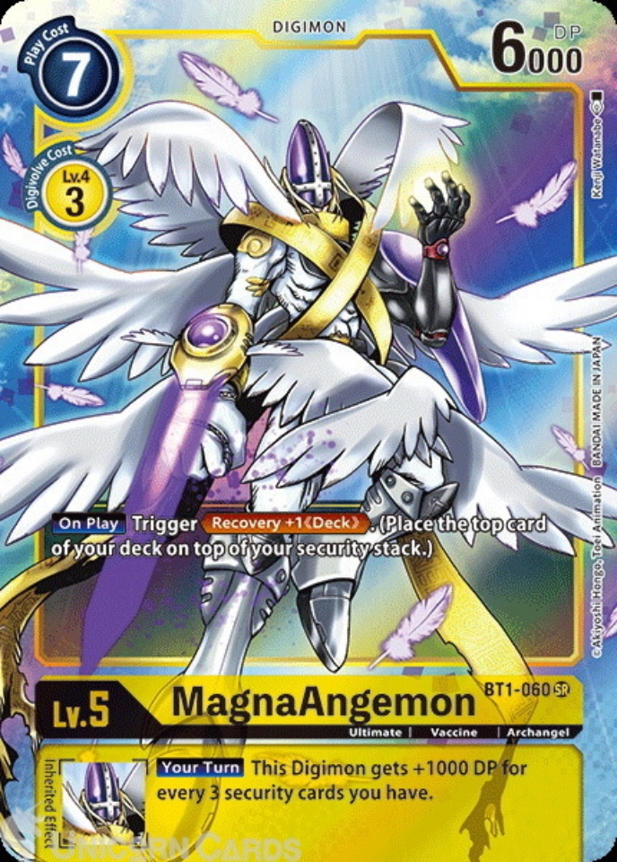 BT1-060-ALT MagnaAngemon Super Rare Alternative Art Mint Digimon Card ...