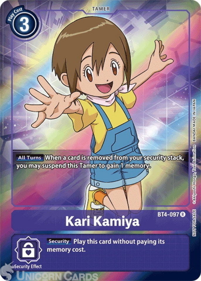 BT4-097 Kari Kamiya Alternative Art Box Topper Mint Digimon Card ...