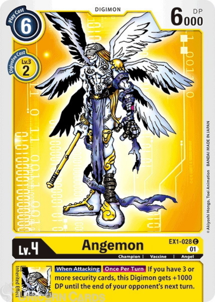 EX1-028 Angemon Common Mint Digimon Card:: Unicorn Cards - YuGiOh ...