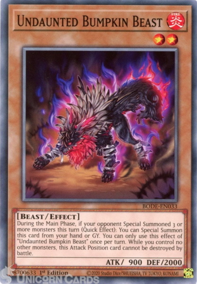 BODE-EN033 Undaunted Bumpkin Beast : Common : 1st Edition Mint YuGiOh ...