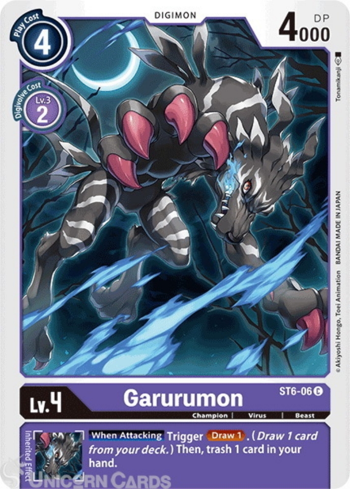 ST6-06 Garurumon Common Mint Digimon Card:: Unicorn Cards - YuGiOh ...