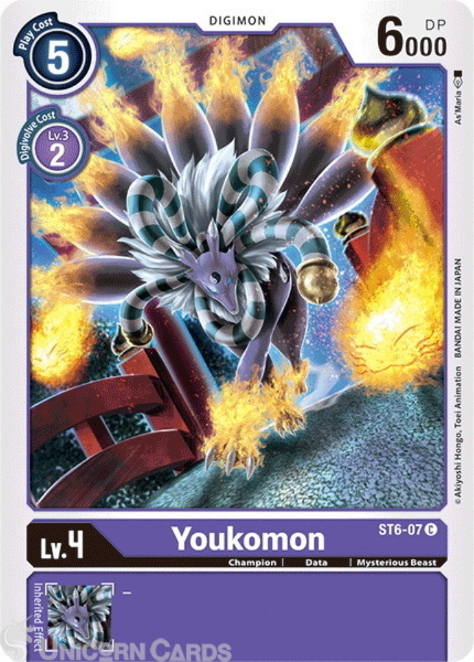 ST6-07 Youkomon Common Mint Digimon Card:: Unicorn Cards - YuGiOh ...