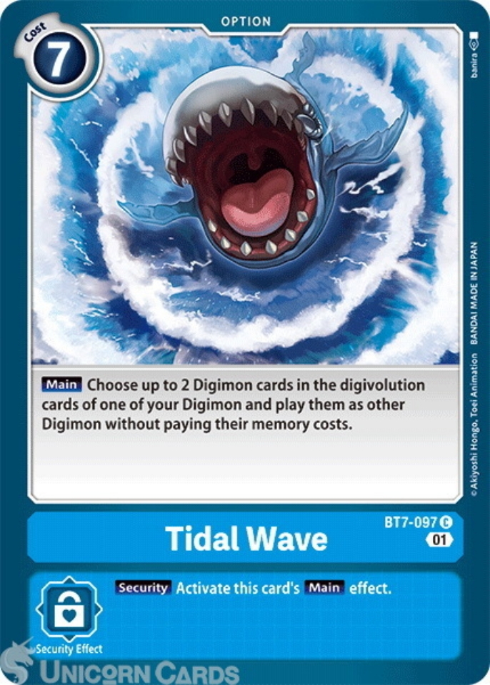 BT7-097 Tidal Wave Common Mint Digimon Card:: Unicorn Cards - YuGiOh ...