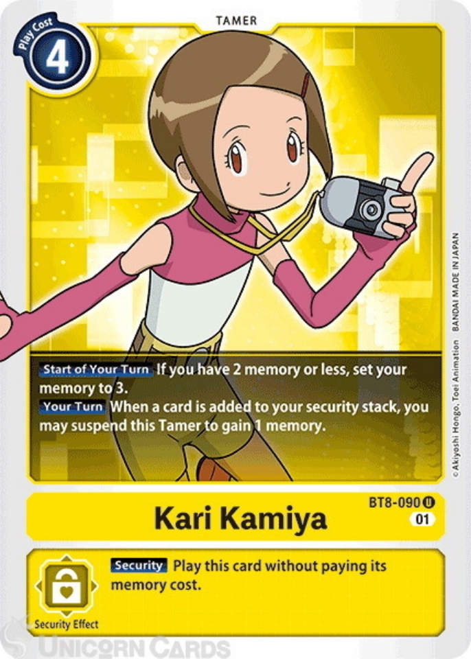 BT8-090 Kari Kamiya Uncommon Mint Digimon Card:: Unicorn Cards - YuGiOh ...