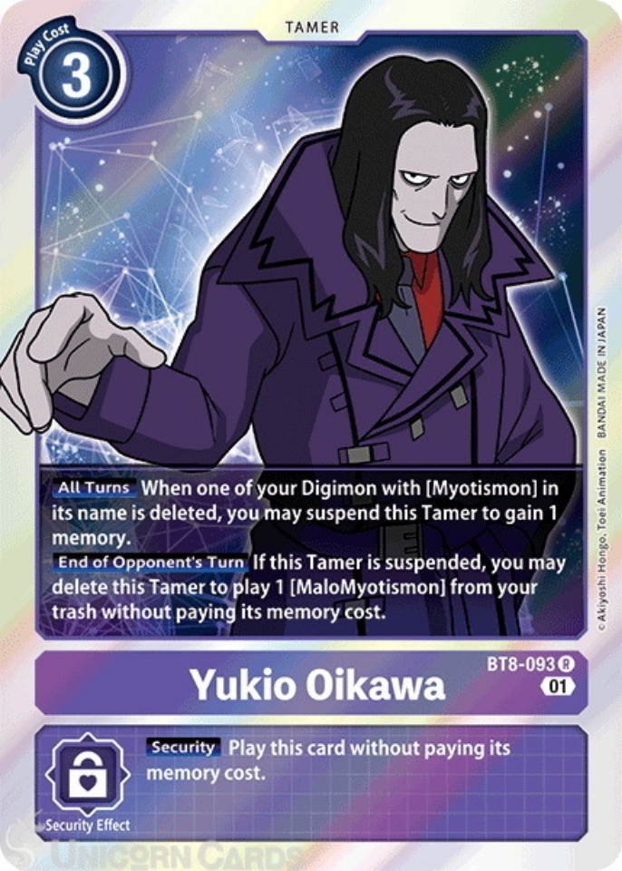 BT8-093 Yukio Oikawa Rare Mint Digimon Card:: Unicorn Cards - YuGiOh ...