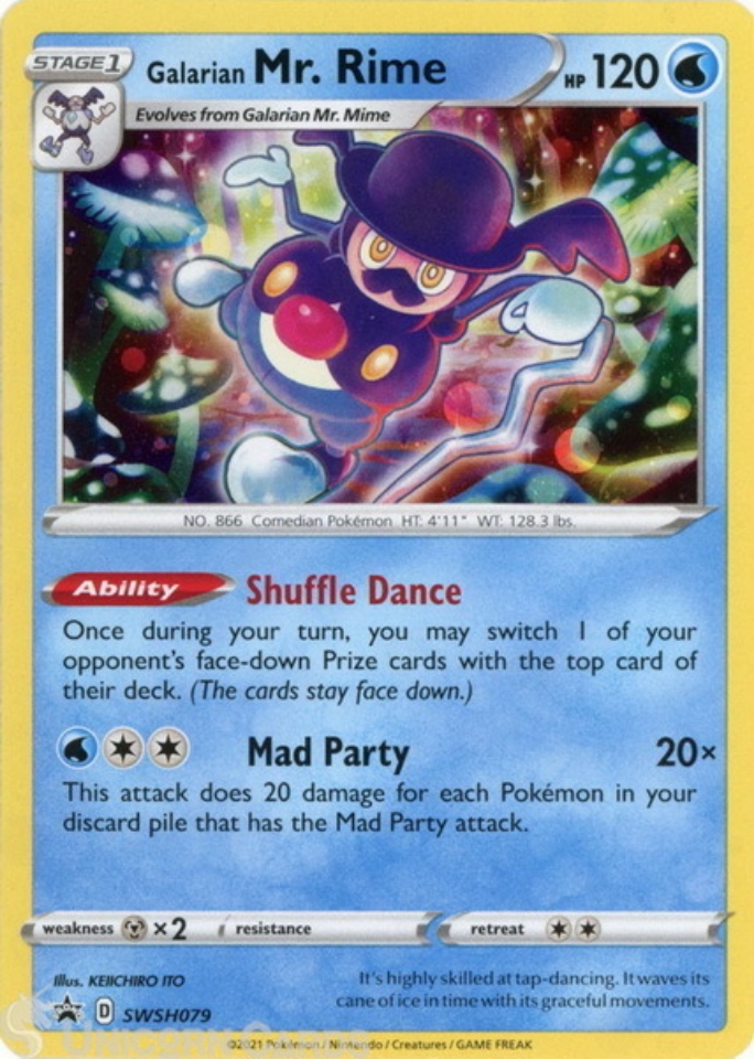 Galarian Mr. Rime SWSH079 Black Star Promo Mint Pokemon Card:: Unicorn ...