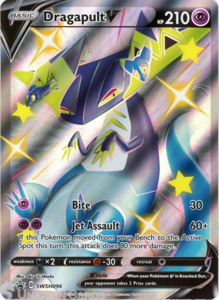 Dragapult V SWSH096 Black Star Promo Mint Pokemon Card:: Unicorn Cards ...