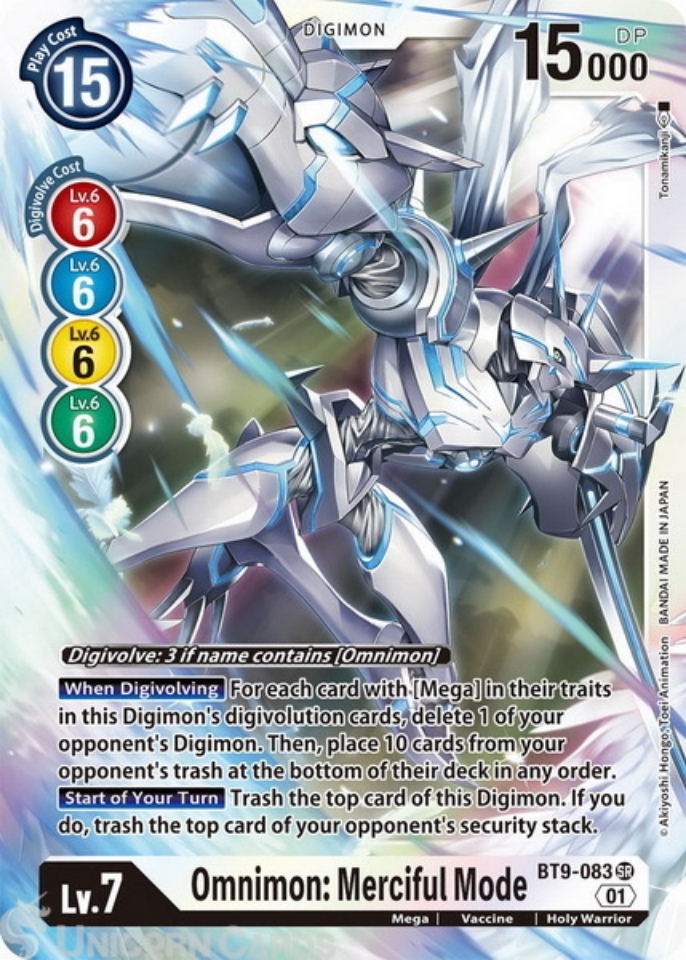 BT9-083 Omnimon: Merciful Mode Super Rare Mint Digimon Card:: Unicorn ...