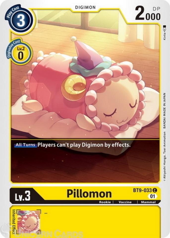 BT9-033 Pillomon Common Mint Digimon Card:: Unicorn Cards - YuGiOh ...