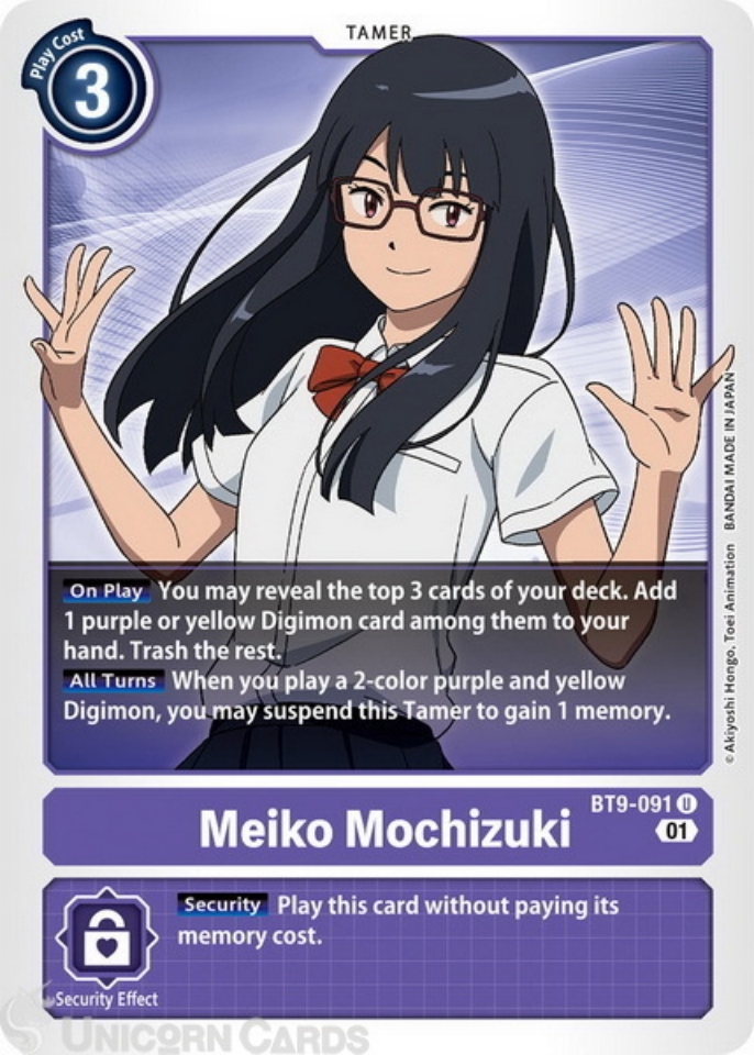 BT9-091 Meiko Mochizuki Uncommon Mint Digimon Card:: Unicorn Cards ...