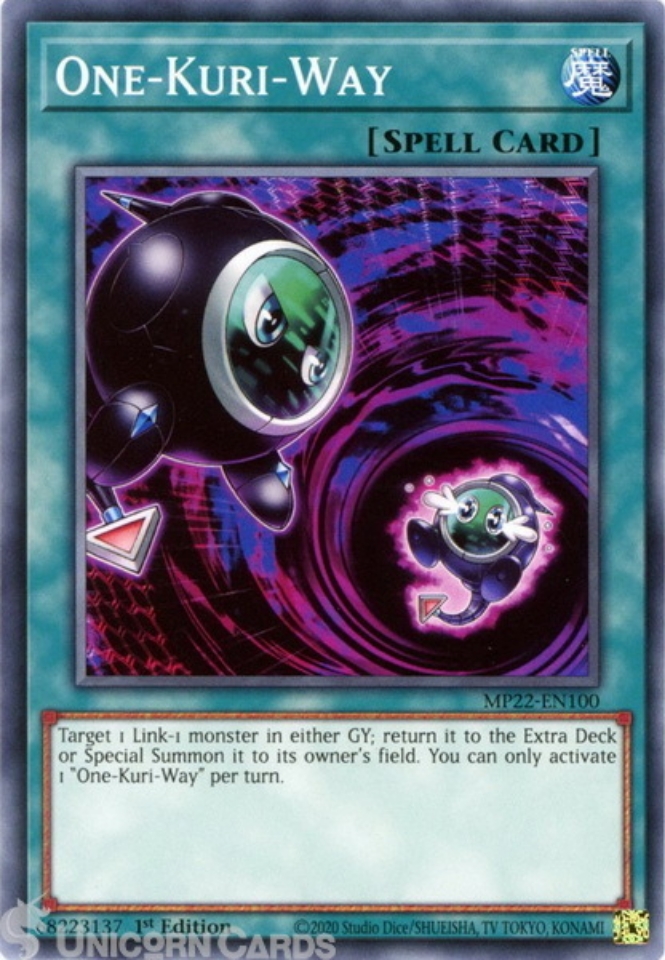 MP22-EN100 One-Kuri-Way Common 1st Edition Mint YuGiOh Card:: Unicorn ...