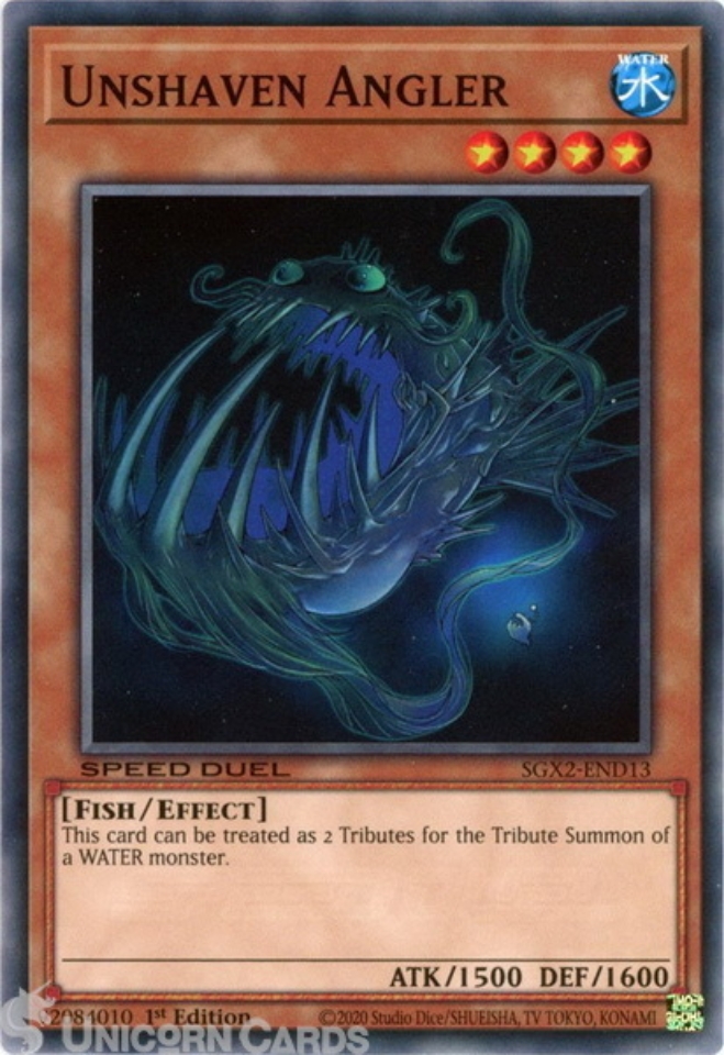 SGX2-END13 Unshaven Angler :: Common 1st Edition Mint YuGiOh Card ...