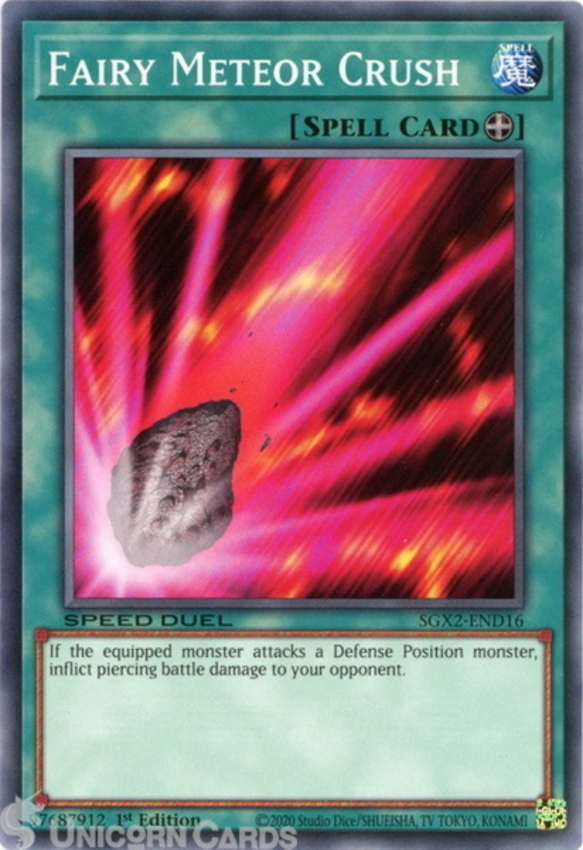 SGX2-END16 Fairy Meteor Crush :: Common 1st Edition Mint YuGiOh Card ...