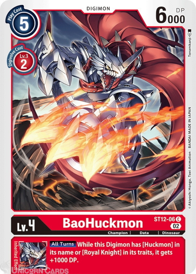 ST12-06 BaoHuckmon Common Mint Digimon Card:: Unicorn Cards - YuGiOh ...