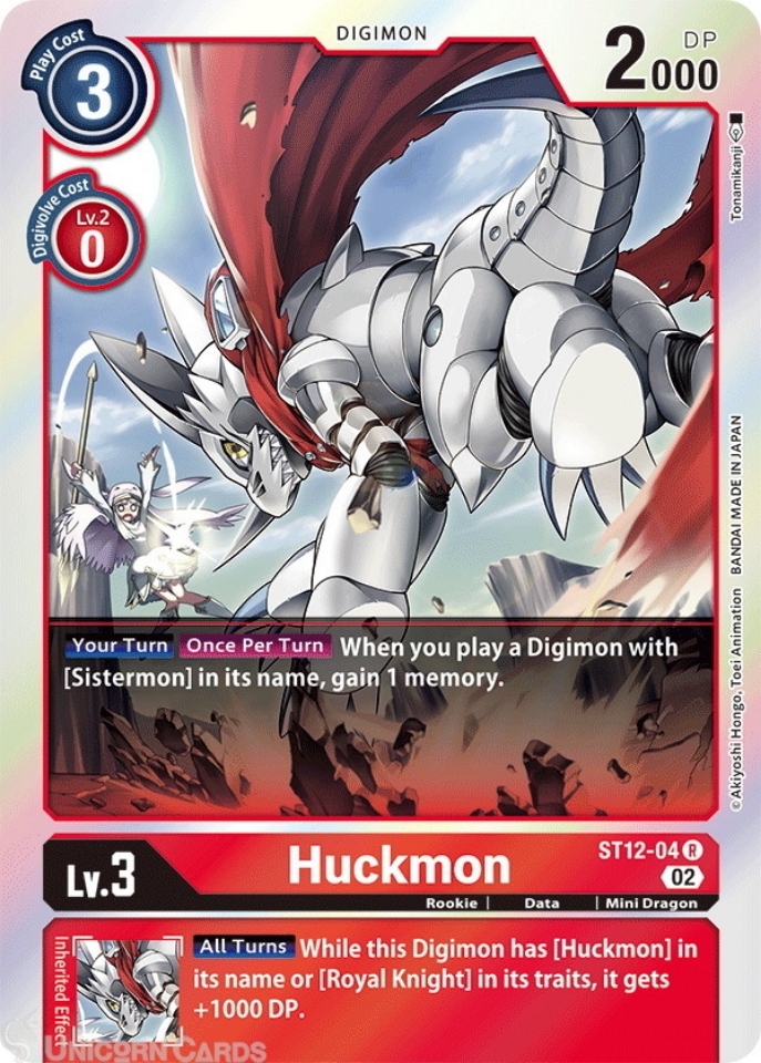 ST12-04 Huckmon Rare Mint Digimon Card:: Unicorn Cards - YuGiOh ...