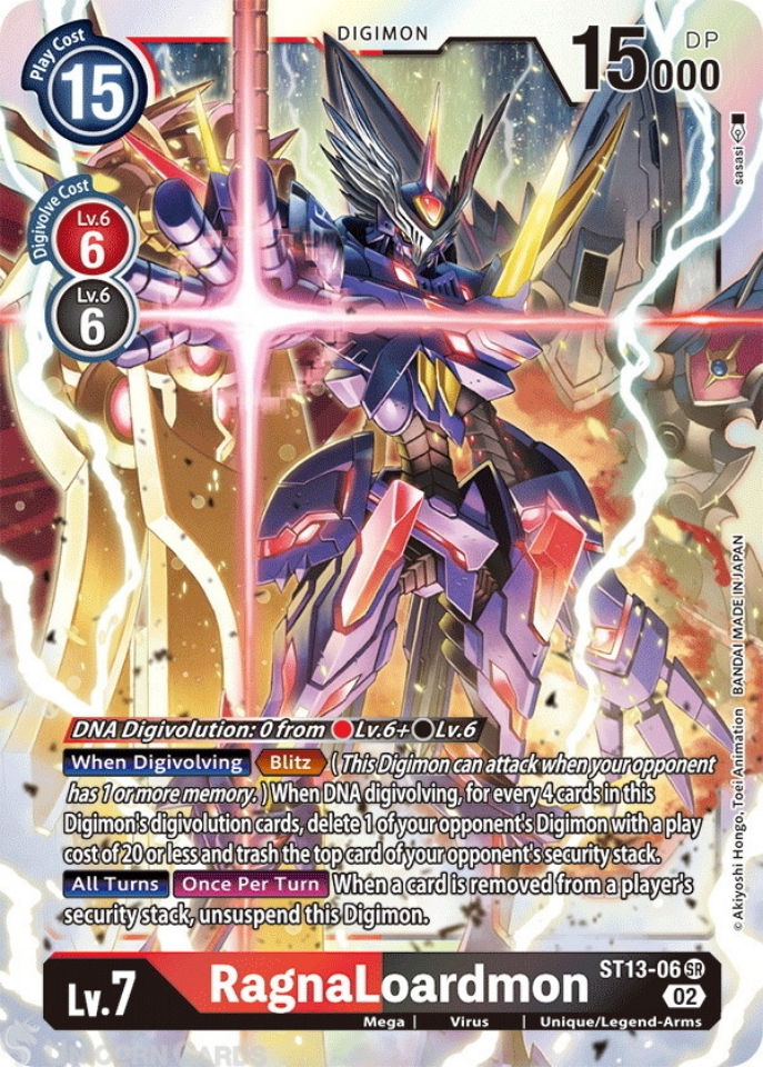 ST13-06 RagnaLoardmon Super Rare Mint Digimon Card:: Unicorn Cards ...