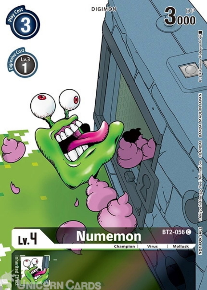 BT2-056 Numemon Common Alternative Art Mint Digimon Card:: Unicorn ...