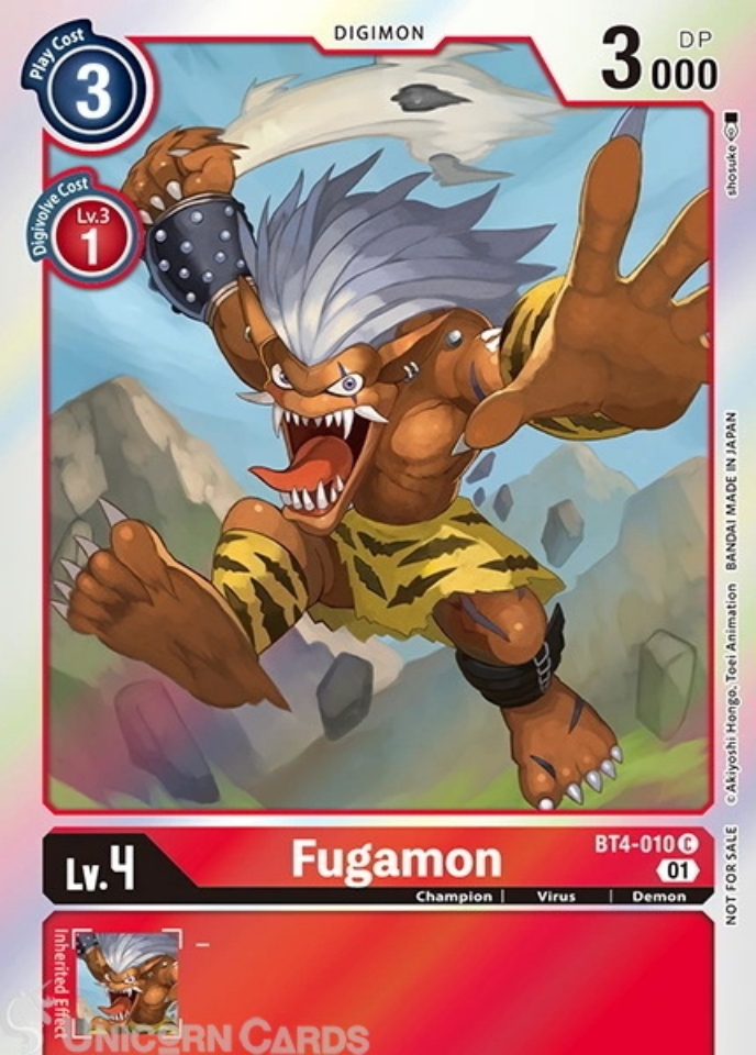 BT4-010 Fugamon Common Alternative Art Mint Digimon Card:: Unicorn ...