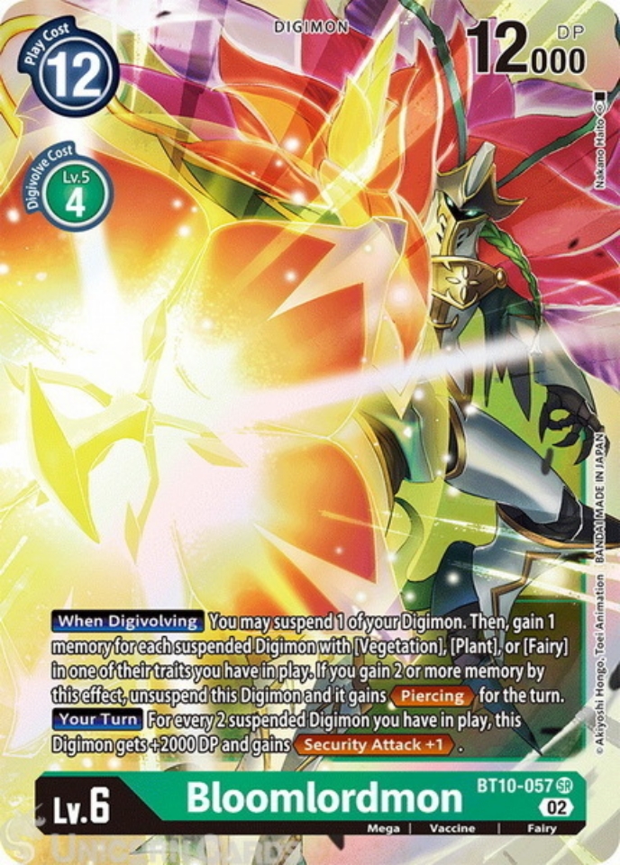 BT10-057 BloomLordmon Super Rare Mint Digimon Card:: Unicorn Cards ...