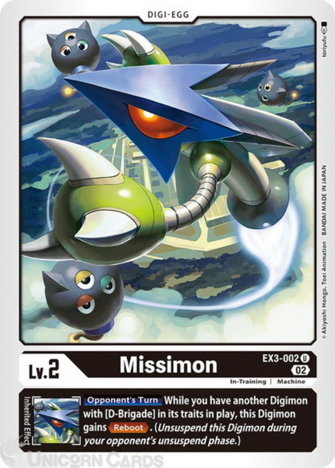 EX3-002 Missimon Uncommon Mint Digimon Card:: Unicorn Cards - YuGiOh ...