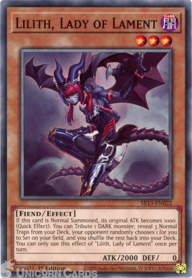 SR13-EN022 Lilith, Lady of Lament :: Common 1st Edition Mint YuGiOh ...