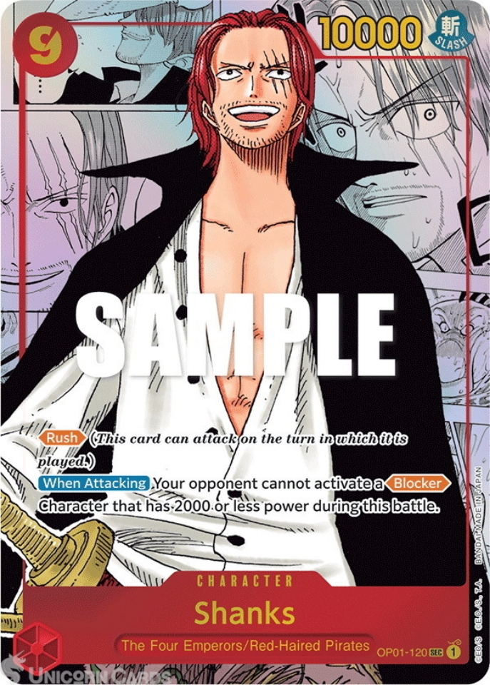 OP01-120 Shanks (Parallel) (Alternative Art) Secret Rare Alternative ...