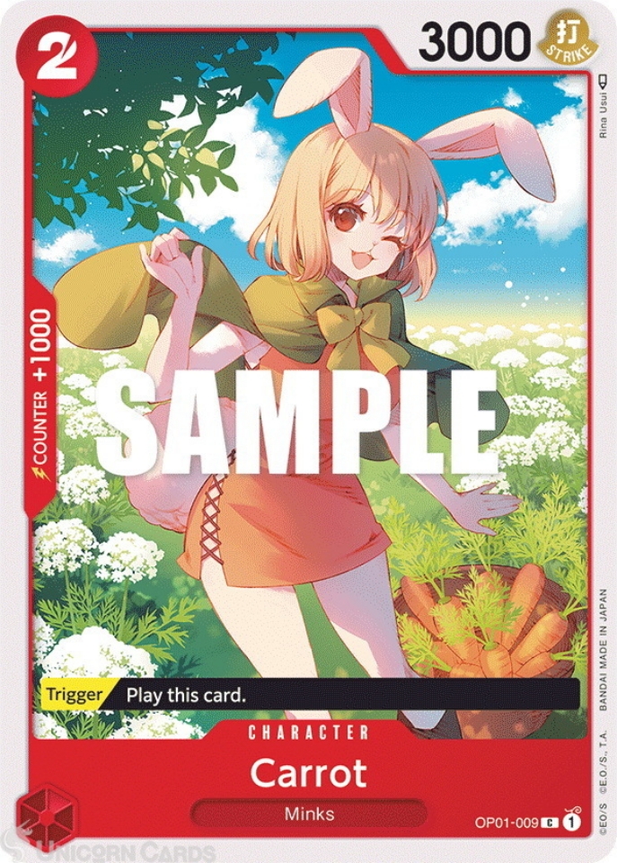 OP01-009 Carrot Common English One Piece TCG Card:: Unicorn Cards ...