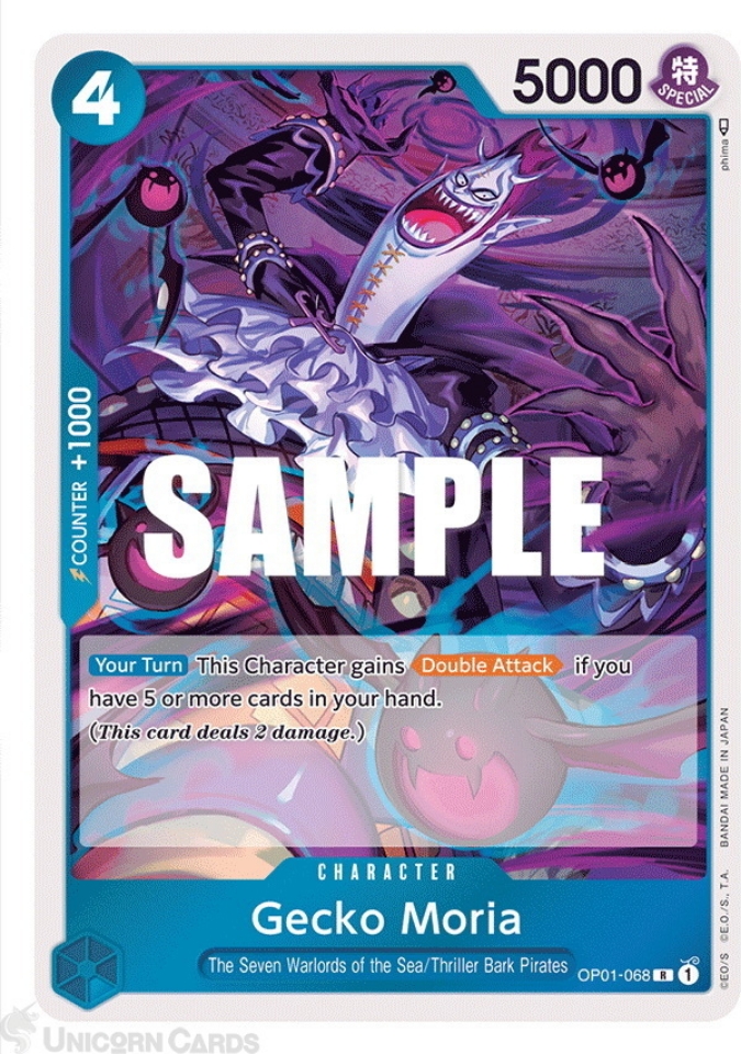 OP01-068 Gecko Moria Rare English One Piece TCG Card:: Unicorn Cards ...