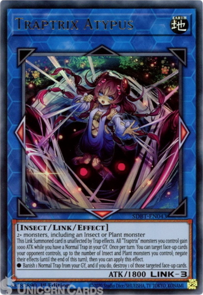 SDBT-EN043 Traptrix Atypus :: Ultra Rare 1st Edition Mint YuGiOh Card ...