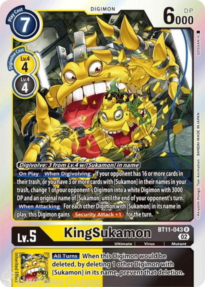 BT11-043 KingSukamon :: Rare :: BT11: Dimensional Phase :: Mint Digimon ...
