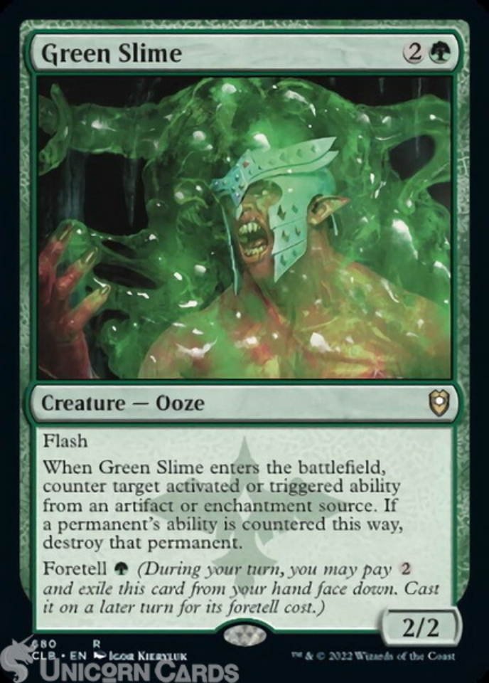 Green Slime : Rare : Battle For Baldur's Gate : Mint MTG Card:: Unicorn ...