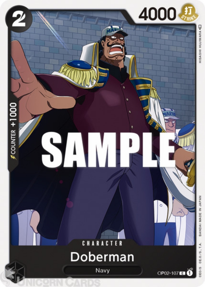 OP02-107 Doberman Common One Piece TCG Card:: Unicorn Cards - YuGiOh ...