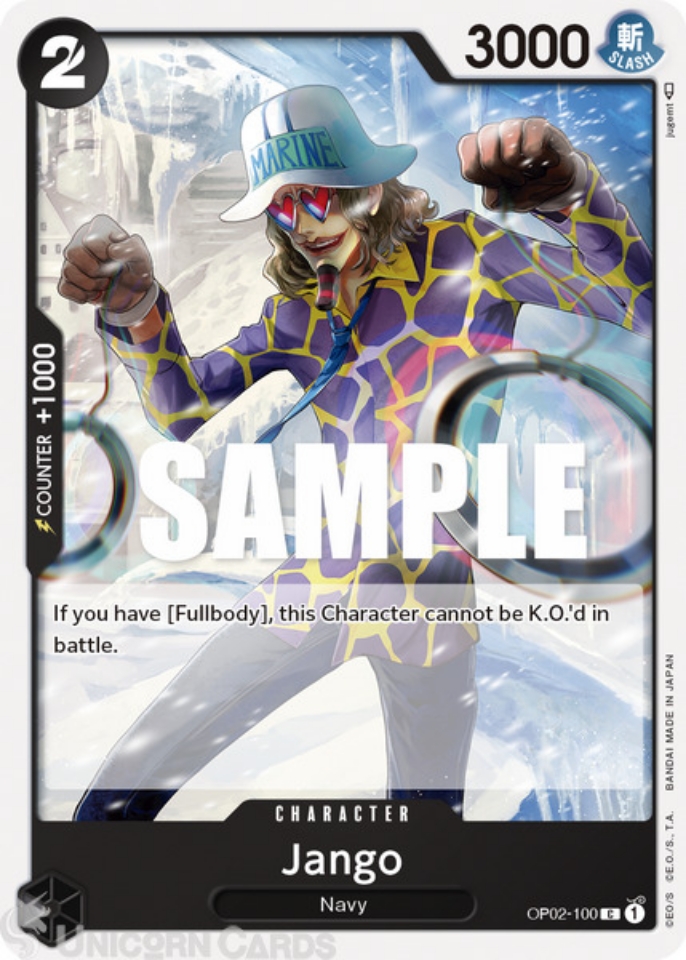 OP02-100 Jango Common One Piece TCG Card:: Unicorn Cards - YuGiOh ...