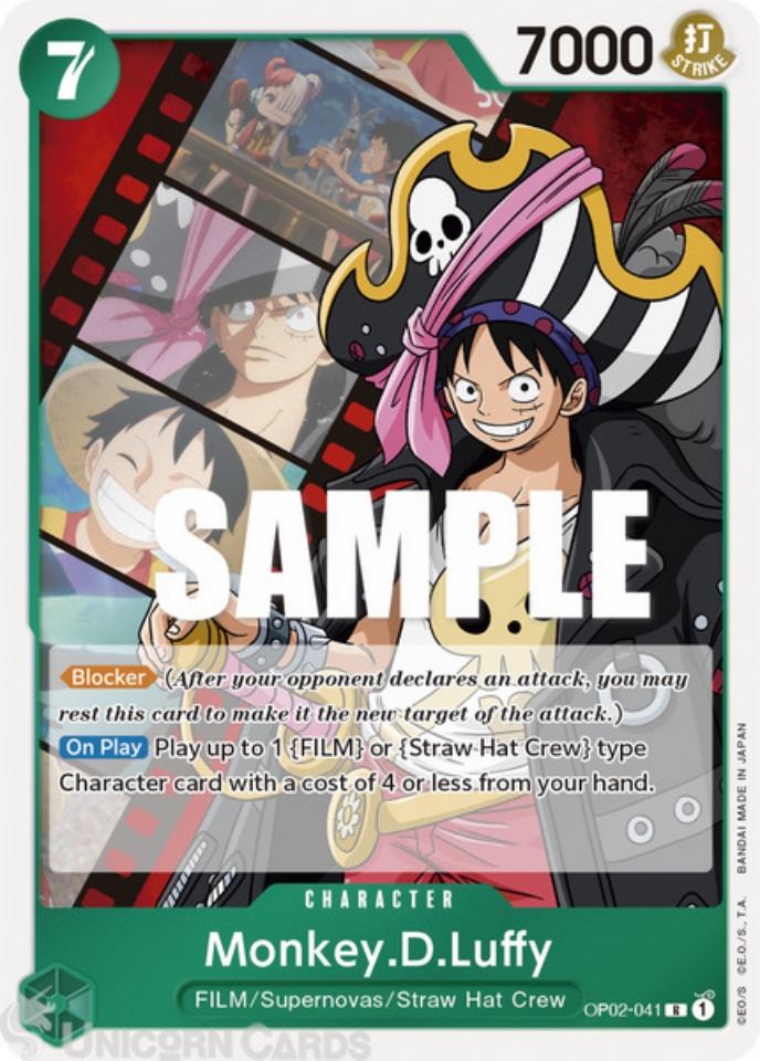 OP02-041 Monkey.D.Luffy Rare One Piece TCG Card:: Unicorn Cards ...