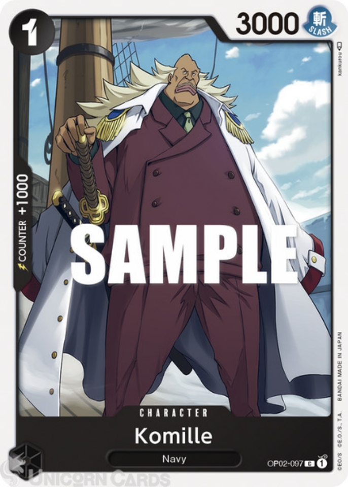 OP02-097 Komille Common One Piece TCG Card:: Unicorn Cards - YuGiOh ...