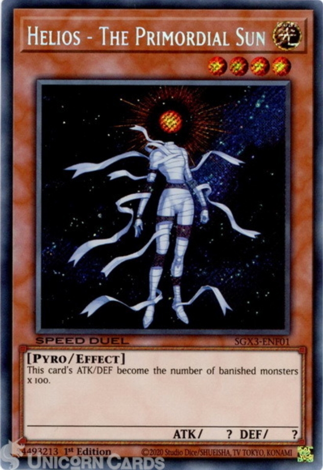 SGX3-ENF01 Helios - The Primordial Sun :: Secret Rare 1st Edition Mint ...