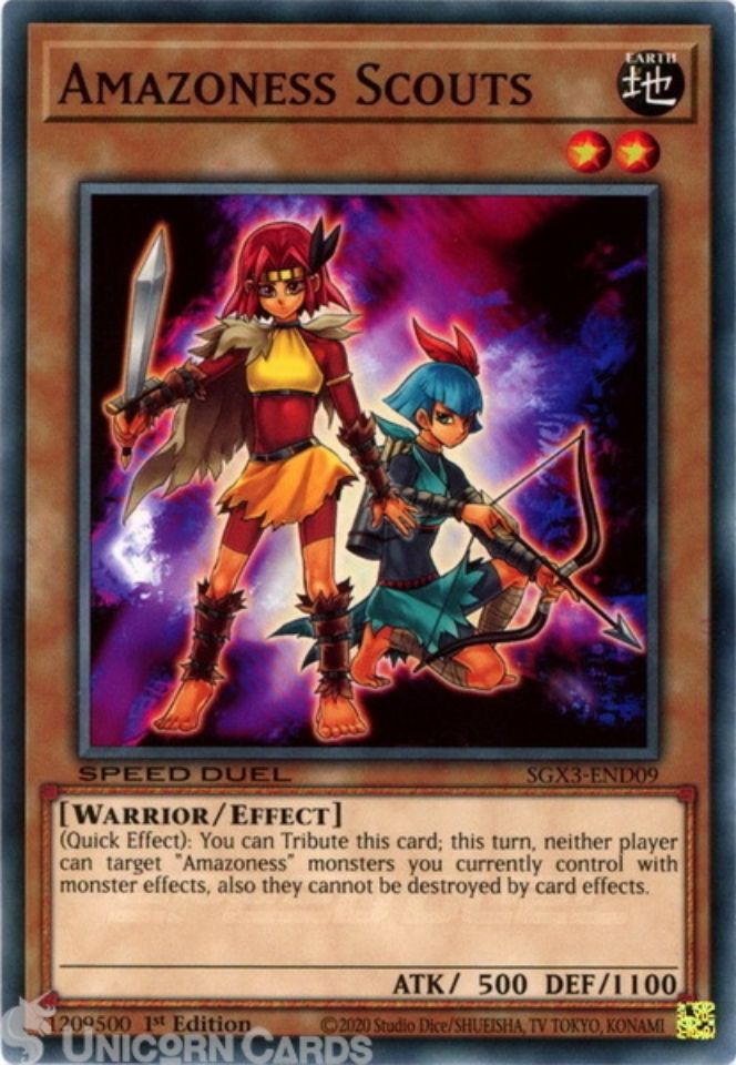 SGX3-END09 Amazoness Scouts :: Common 1st Edition Mint YuGiOh Card ...