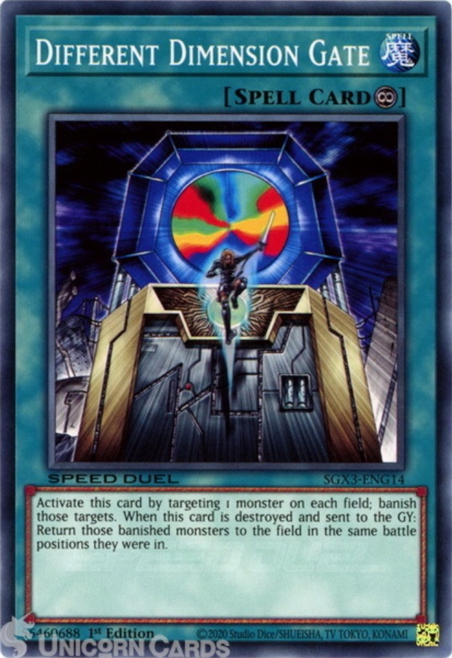 SGX3-ENG14 Different Dimension Gate :: Common 1st Edition Mint YuGiOh ...