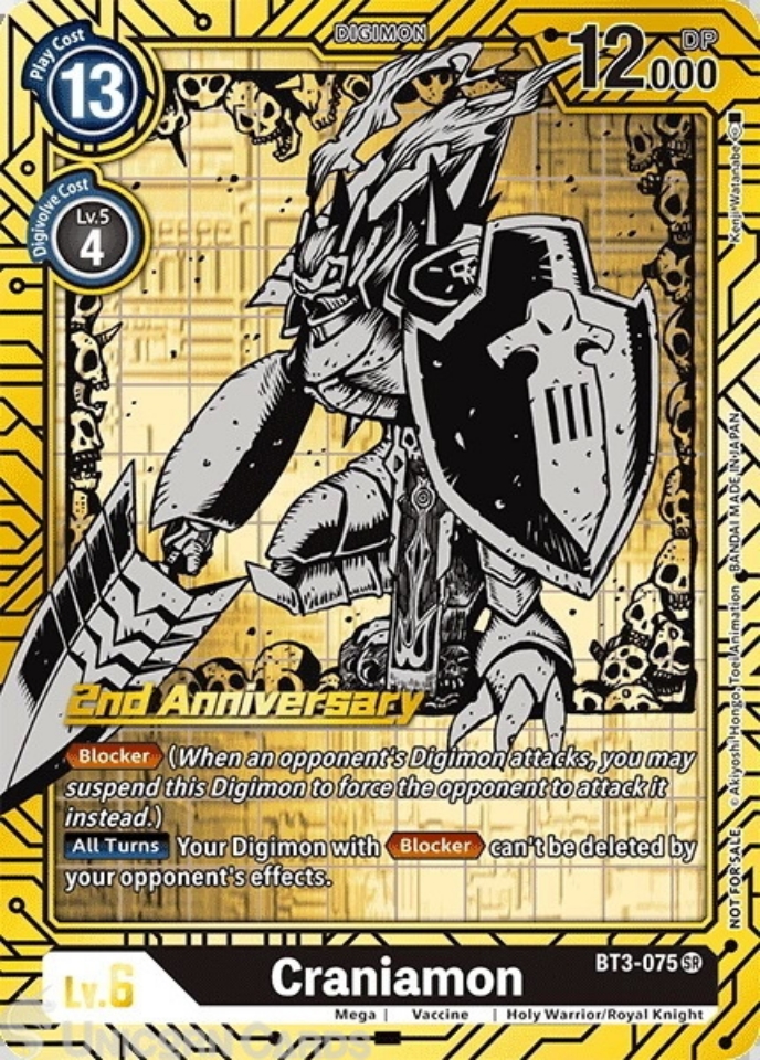BT3-075 Craniamon :: Super Rare Alternative Art Mint Digimon Card ...