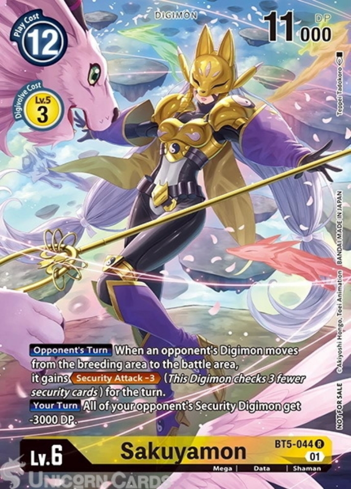 BT5-044 Sakuyamon :: Rare Alternative Art Mint Digimon Card :: PB-08 ...