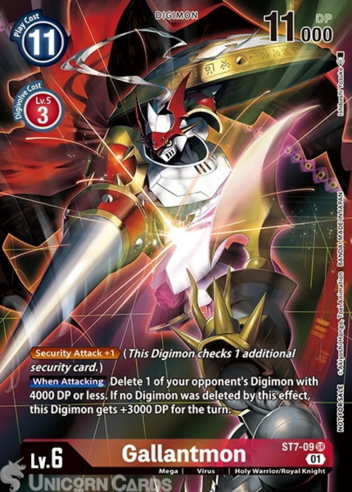 ST7-09 Gallantmon :: Super Rare Alternative Art Mint Digimon Card :: PB ...