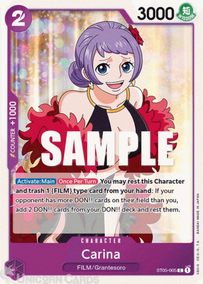 ST05-005 Carina :: Common One Piece TCG Card:: Unicorn Cards - YuGiOh ...