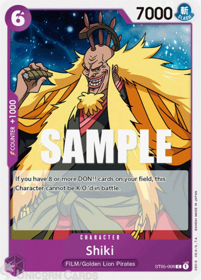 ST05-008 Shiki :: Common One Piece TCG Card:: Unicorn Cards - YuGiOh ...