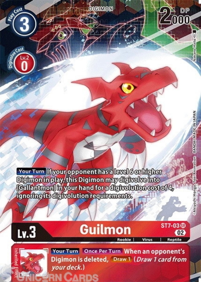 ST7-03 Guilmon :: Super Rare Alternative Art :: ST-14: Advanced Deck ...