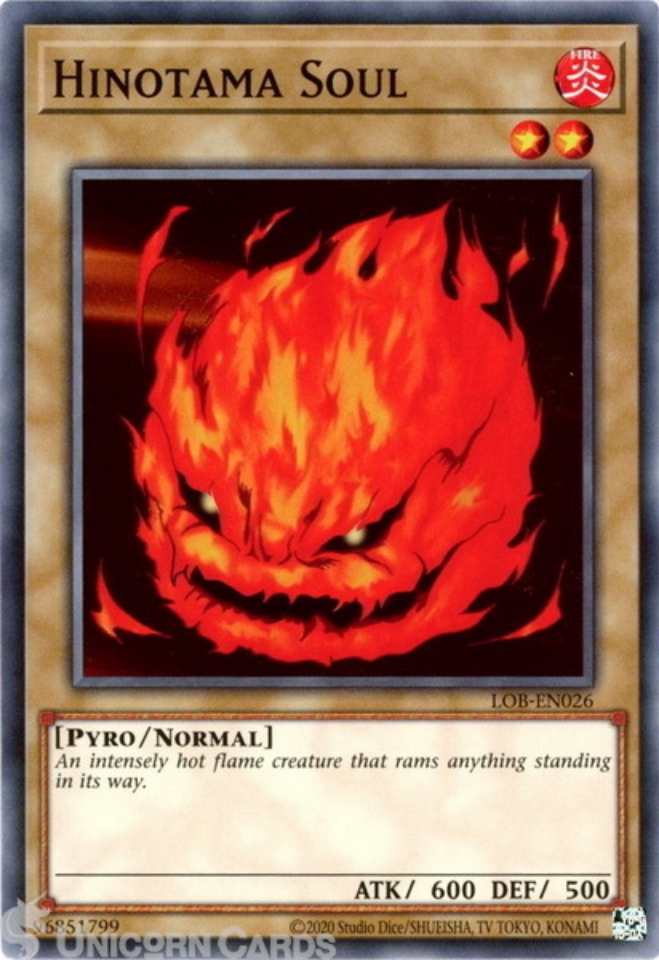 LOB-EN026 Hinotama Soul :: Common 25th Anniversary Edition Mint YuGiOh ...