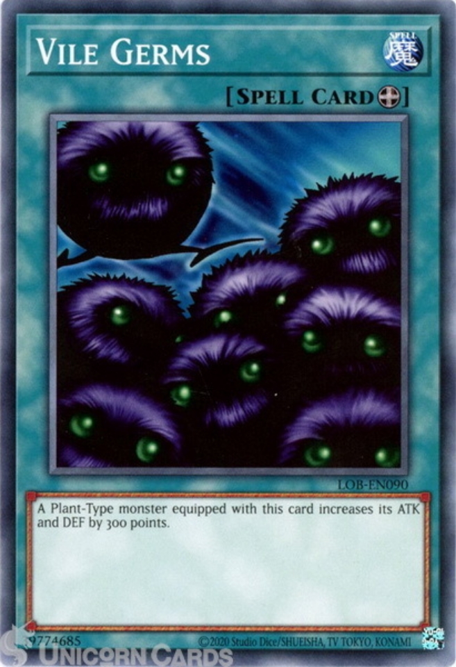 LOB-EN090 Vile Germs :: Common 25th Anniversary Edition Mint YuGiOh ...